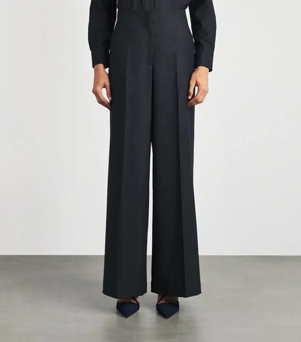 Lafayette 148 New York Thames Linen Wide-leg Trousers