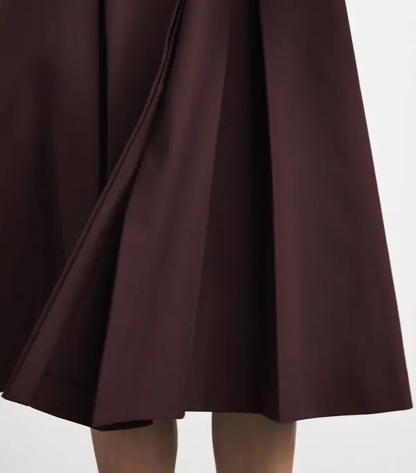 Lafayette 148 New York Stretch-wool Belted Midi Dress