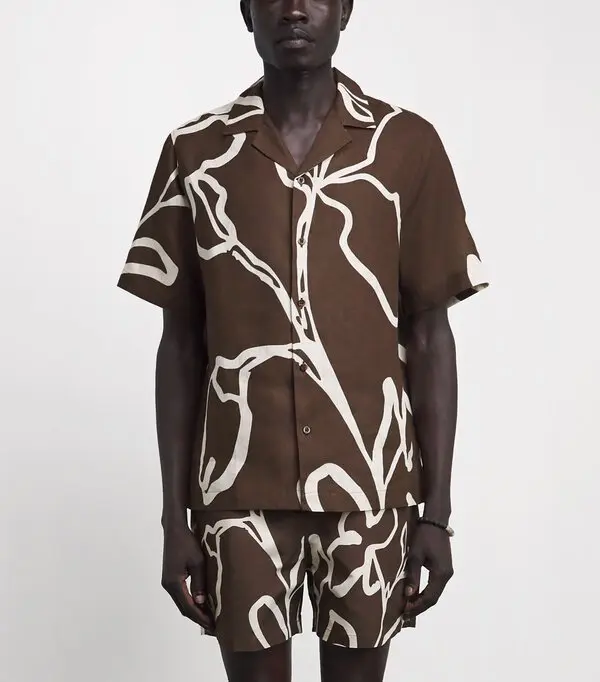 Frescobol Carioca Linen Floral Roberto Shirt