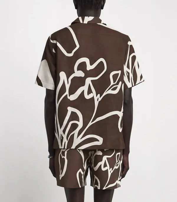 Frescobol Carioca Linen Floral Roberto Shirt