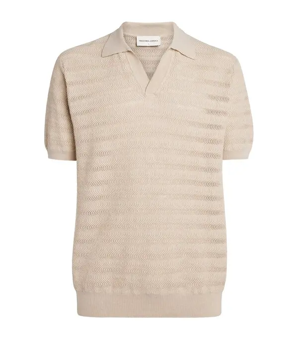 Frescobol Carioca Cotton Jacquard Rino Polo Shirt