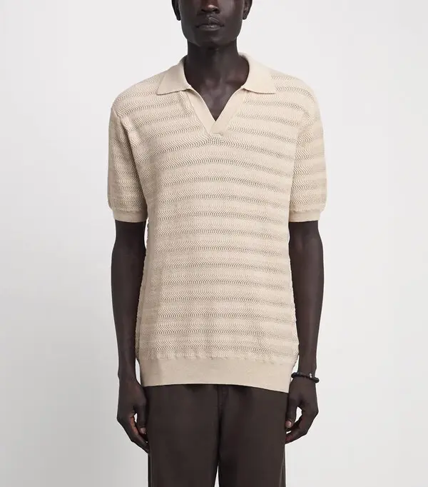 Frescobol Carioca Cotton Jacquard Rino Polo Shirt