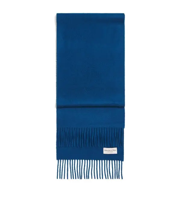 Johnstons Of Elgin Natural Cashmere Scarf - Blue