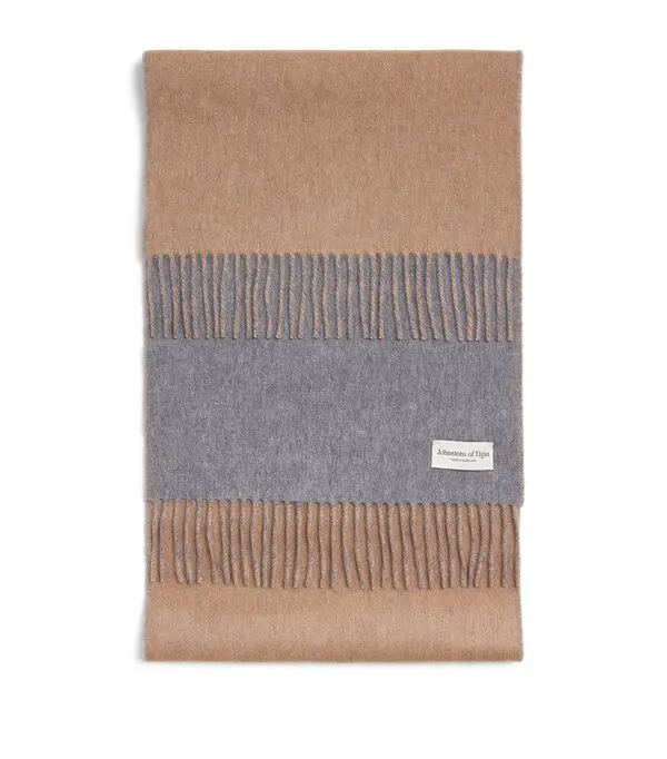 Johnstons Of Elgin Cashmere Double-face Scarf - Beige