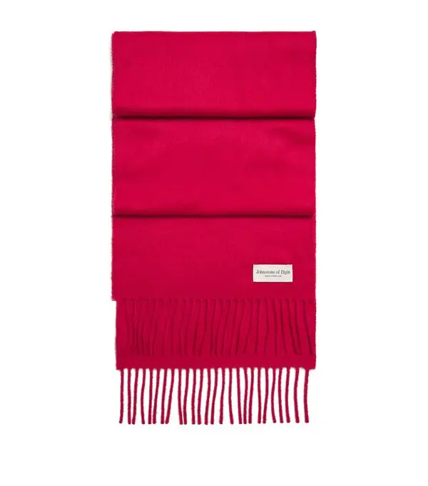 Johnstons Of Elgin Natural Cashmere Scarf - Red