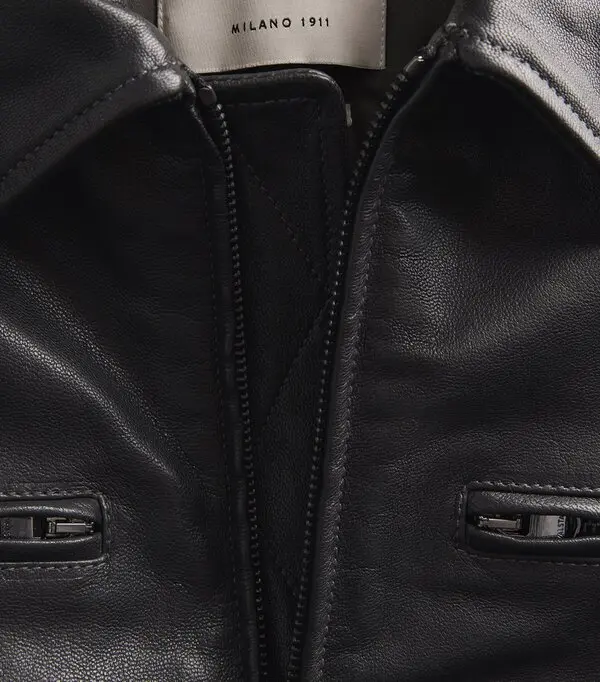 VALSTAR Biker Grained Leather Jacket