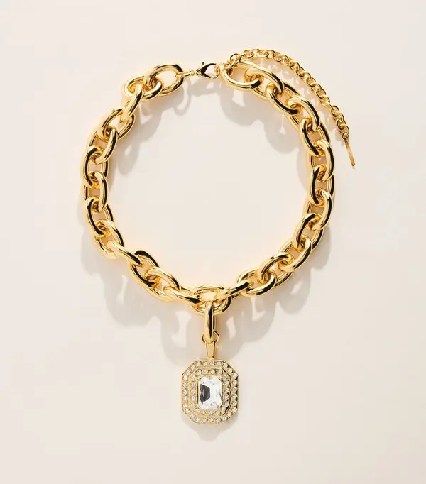 Alessandra Rich Crystal-embellished Pendant Necklace