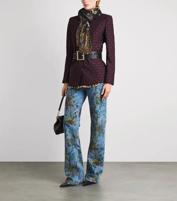 Etro Leopard And Paisley Print Scarf