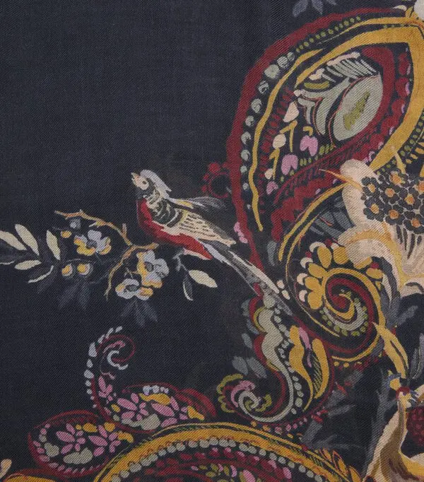 Etro Leopard And Paisley Print Scarf