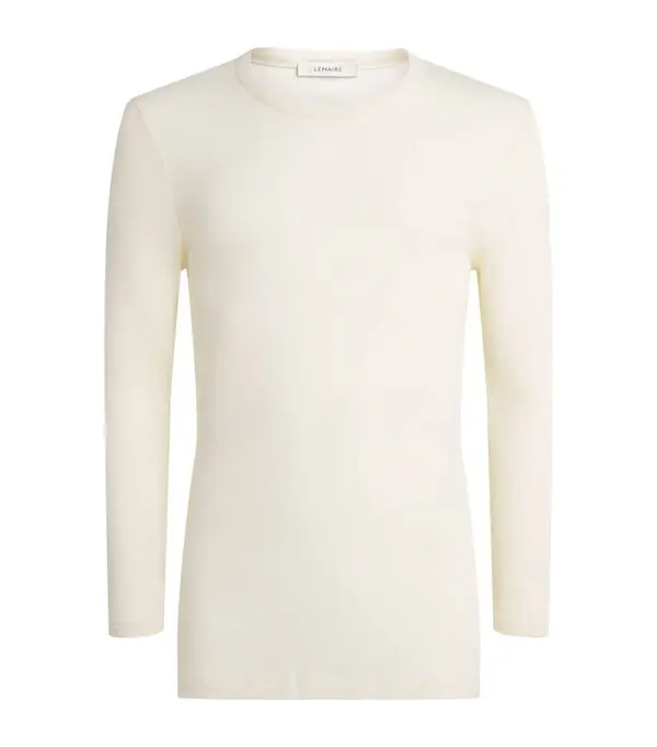LEMAIRE Ribbed Cotton Long-sleeve T-shirt
