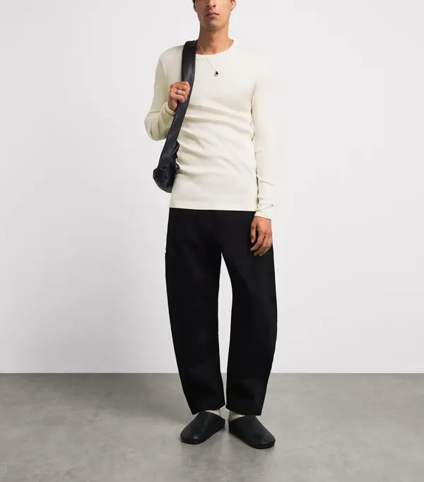 LEMAIRE Ribbed Cotton Long-sleeve T-shirt