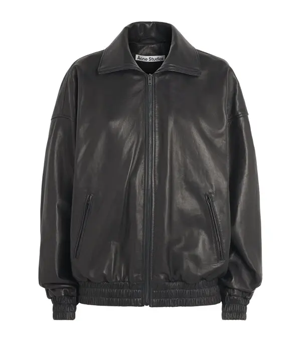 Acne Studios Leather Bomber Jacket
