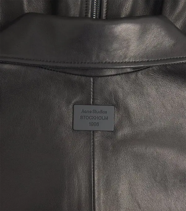 Acne Studios Leather Bomber Jacket
