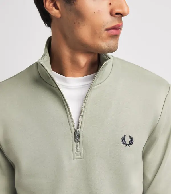 Fred Perry Cotton Half-zip Sweatshirt