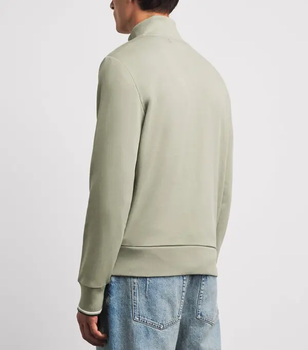 Fred Perry Cotton Half-zip Sweatshirt - Green