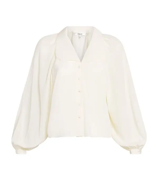 FRAME Silk The Gala Shirt - Ivory