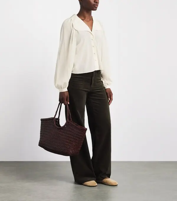 FRAME Silk Gala Shirt - Ivory