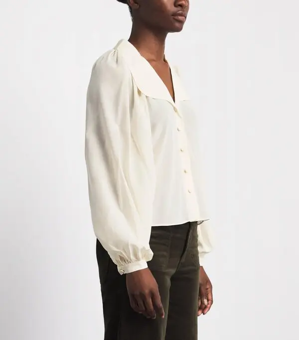 FRAME Silk Gala Shirt - Ivory