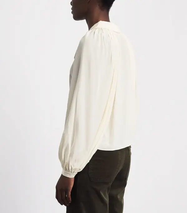 FRAME Silk Gala Shirt - Ivory