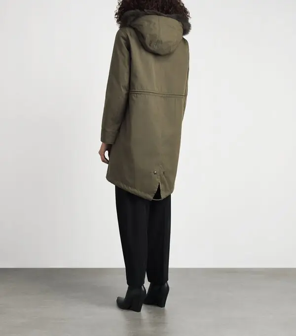 YVES SALOMON Down Fur-trim Technical Parka Coat