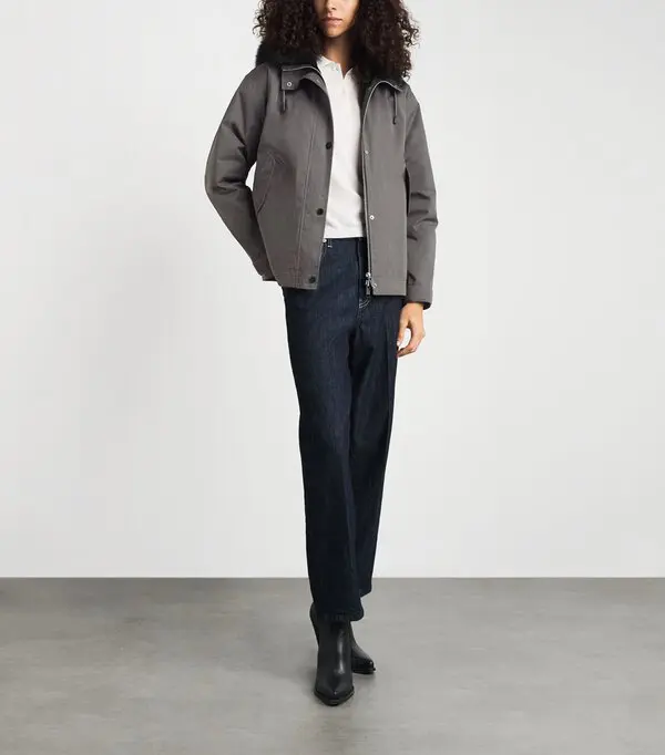 YVES SALOMON Down Fur-trim Technical Parka Coat
