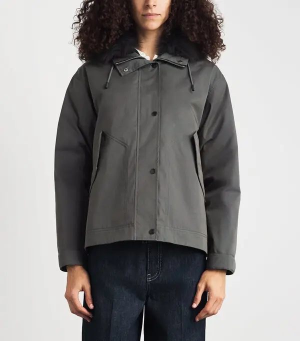 YVES SALOMON Down Fur-trim Technical Parka Coat