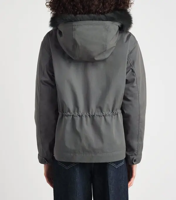 YVES SALOMON Down Fur-trim Technical Parka Coat