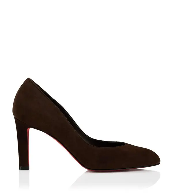 CHRISTIAN LOUBOUTIN Fannylove 85 Suede Pumps - Brown