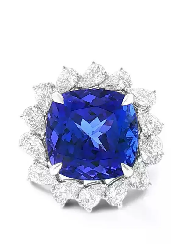HYT JEWELRY 18k Gold Tanzanite And Diamond Ring - Silver