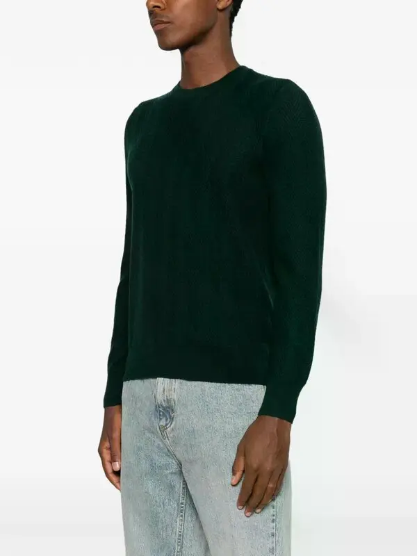 VENGERA Chevron-knit Long-sleeve Sweater