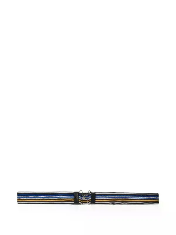 Prada Striped Clasp-buckle Belt