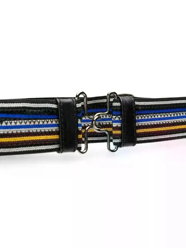 Prada Striped Clasp-buckle Belt
