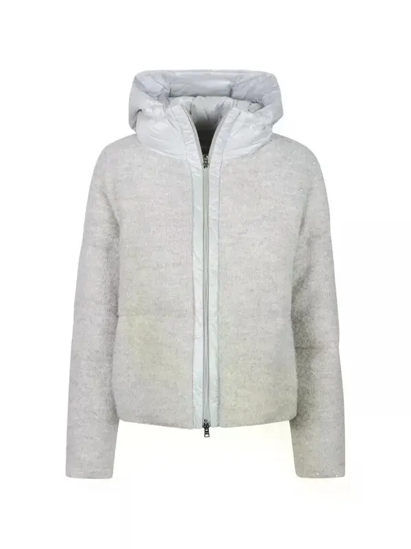 Herno Sequin-embellished Puffer Jacket - Grey