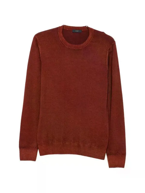 FAY Round-neck Sweater - Red