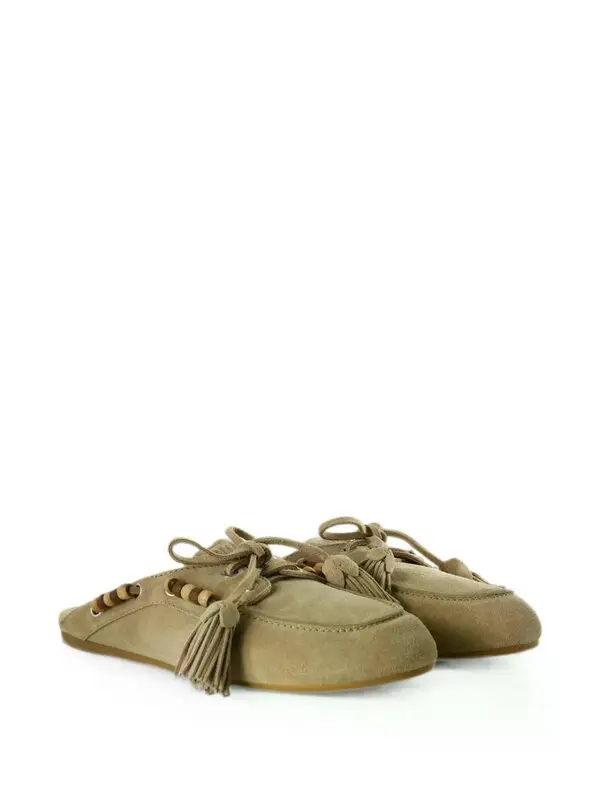 Miu Miu Embellished Tassel Mules - Neutrals