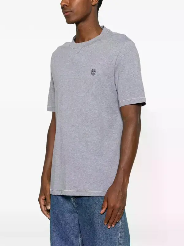 Brunello Cucinelli Logo-embroidered T-shirt