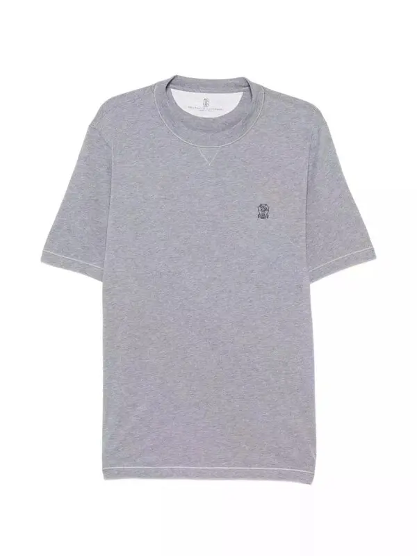 Brunello Cucinelli Logo-embroidered T-shirt