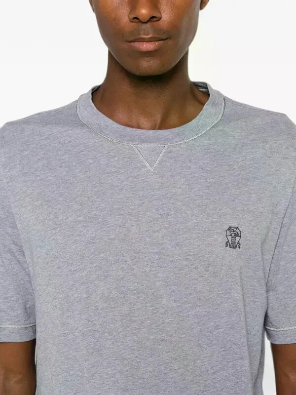 Brunello Cucinelli Logo-embroidered T-shirt