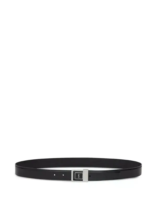 Saint Laurent La 66 Belt In Smooth Leather - Black