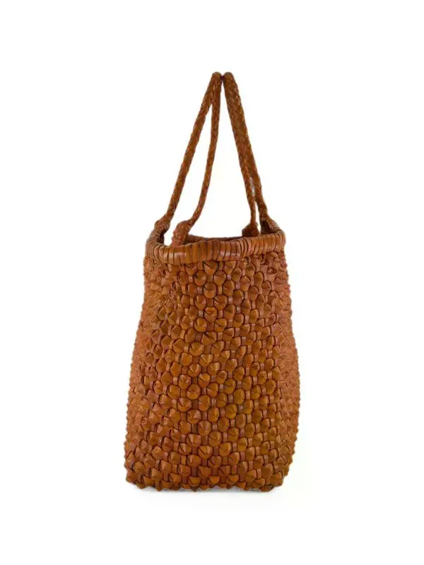 Dragon Diffusion Nantucket Cactus Woven Leather Tote Bag