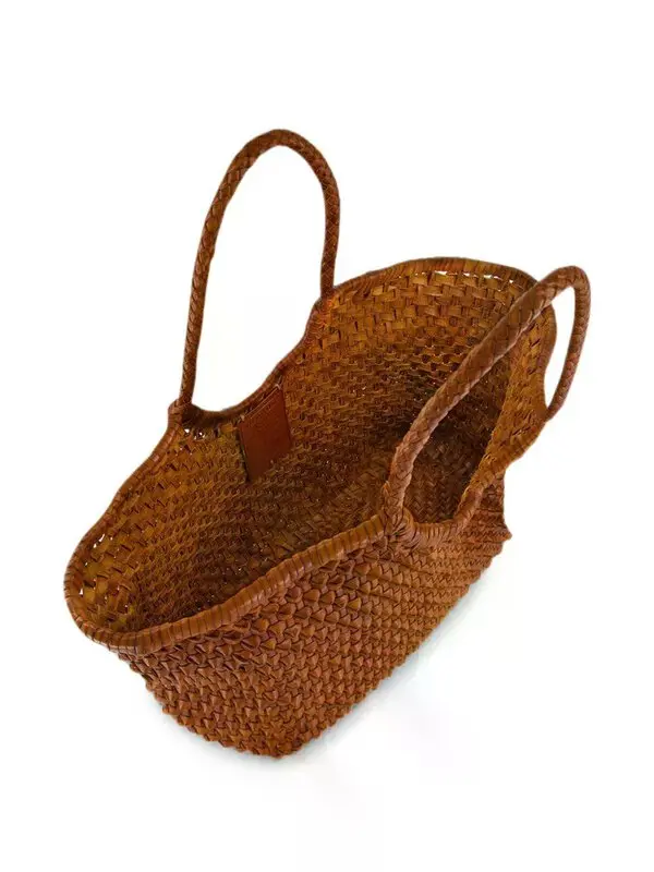 Dragon Diffusion Nantucket Cactus Woven Leather Tote Bag