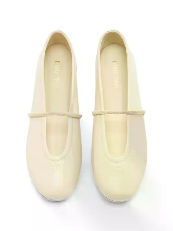Miu Miu Logo-embossed Ballet Flats
