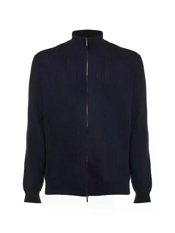 Loro Piana Ribbed-knit Cashmere Zip-up Cardigan