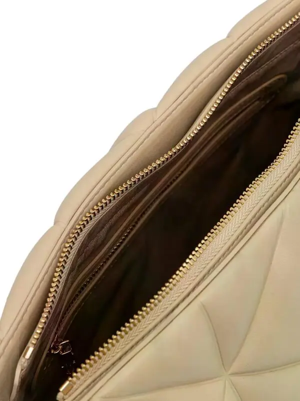 Moschino Quilted Logo Plaque Tote Bag