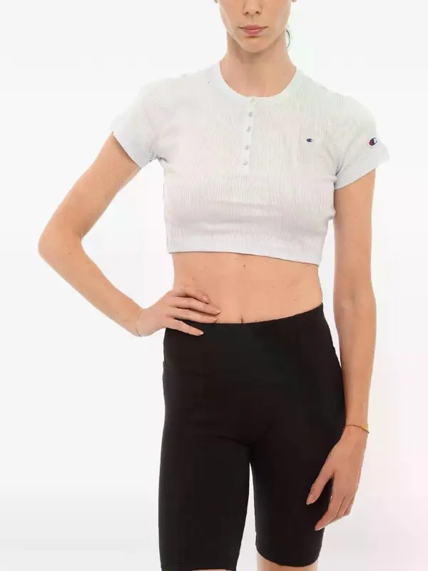 Champion Ribbed-knit Cropped T-shirt