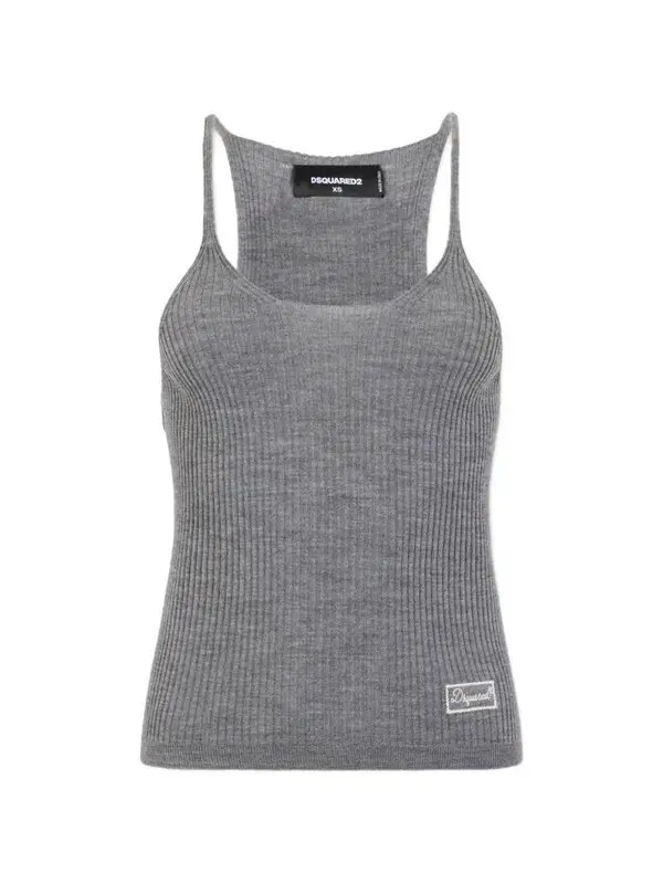 Dsquared2 Signature Knit Tank Top - Grey