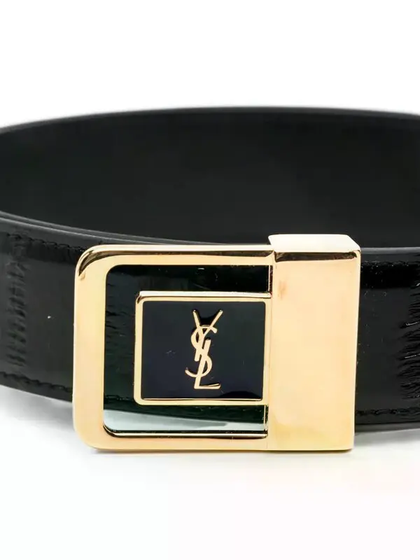 Saint Laurent Logo-plaque Belt