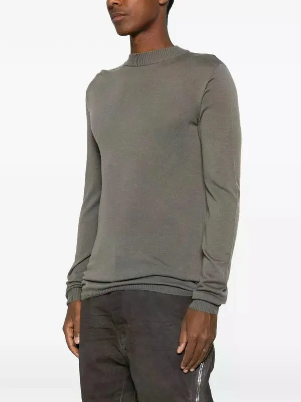 Rick Owens Ribbed-trim Long-sleeve Sweater