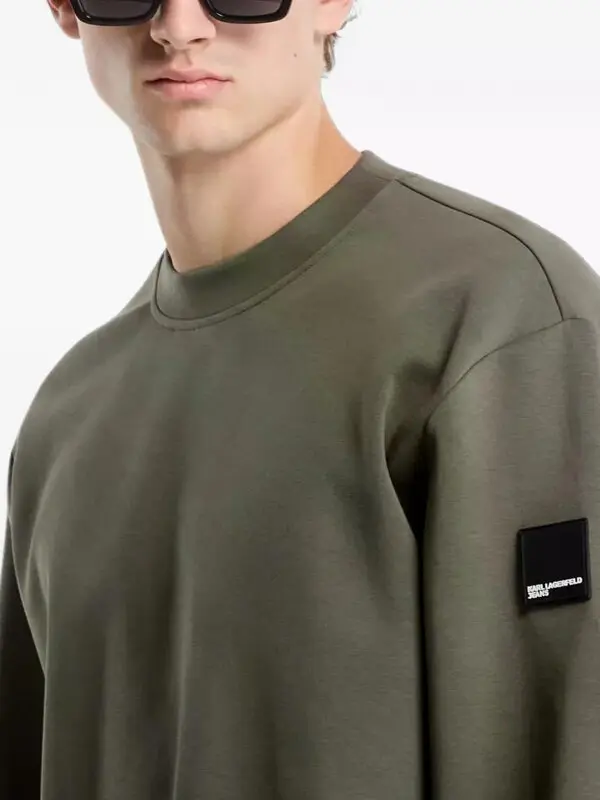Karl Lagerfeld Long-sleeve Logo-patch Sweatshirt