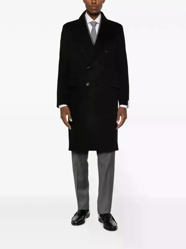 Caruso Double-breasted Peaked-lapel Coat